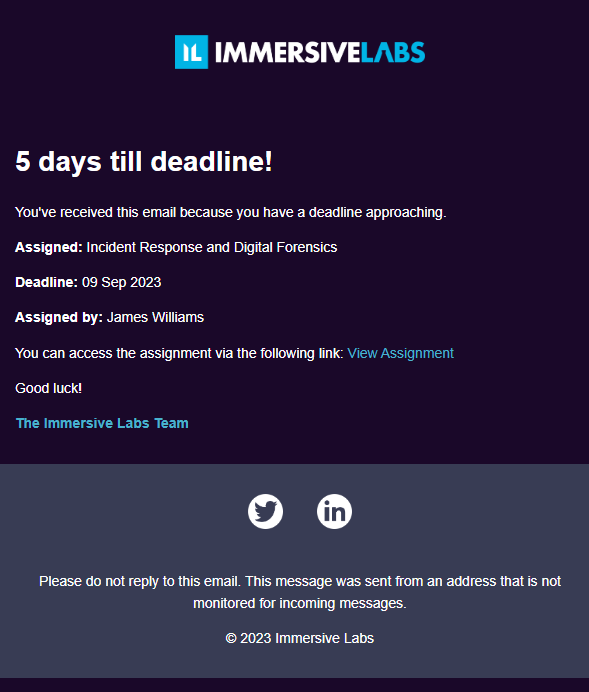 Deadline Reminder Emails – Customer Help Center